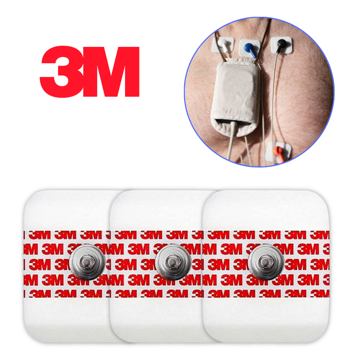 ELETRODO P/ ELETROCARDIOGRAMA ECG (2223BRQ) C/50 – 3M – Unic Digital